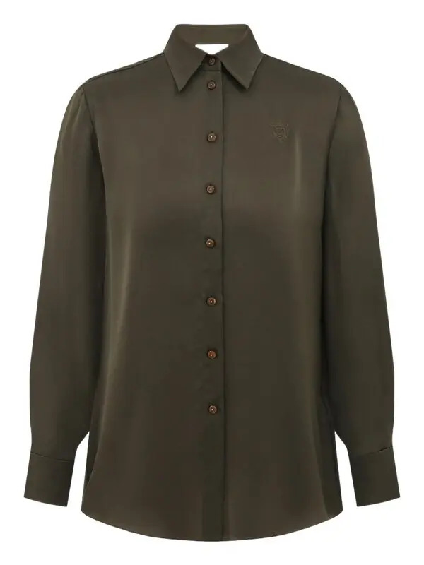 Zimmermann Hypnotic" Satin Shirt - Olive