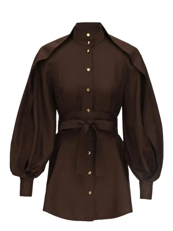 Zimmermann Luna Obi Tunic - Chocolate