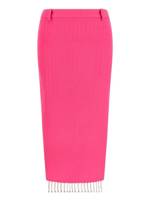 Attico Belt Loop Midi Skirt - Fuchsia
