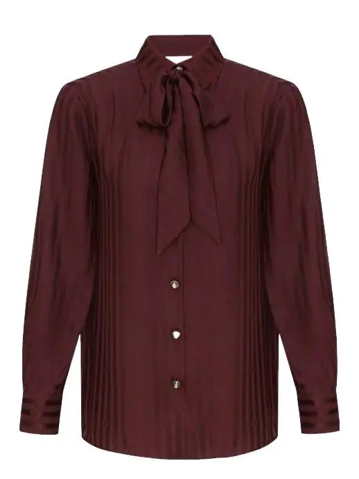 Zimmermann Luna Jacquard Relaxed Shirt - Red