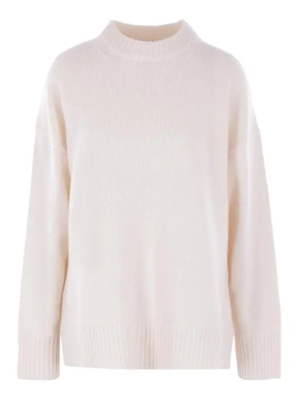 Co Wool And Cashmere Blend Chunky Knit Sweater - White