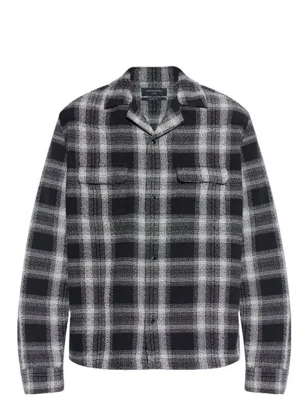 ALLSAINTS Teshio Check Long-sleeved Shirt - Black