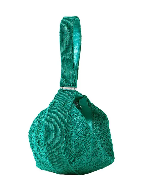 Staud Demy Beaded Handbag - Turquoise