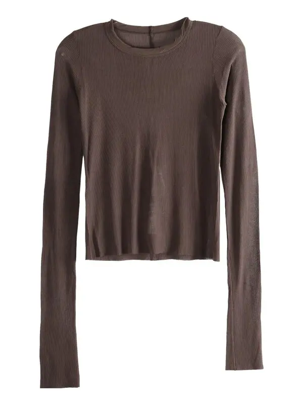 Rick Owens Long-sleeved Crewneck T-shirt - Brown