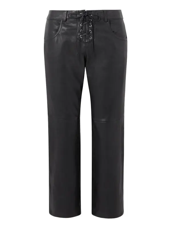 Isabel Marant Étoile Vanel Leather Trousers - Black