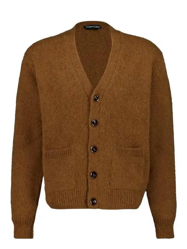 TOM FORD Buttoned V-neck Cardigan - Brown