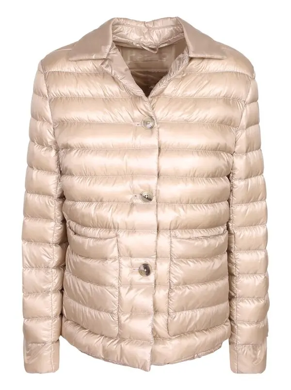 Herno Padded Down Jacket With Turn-down Collar - Nude