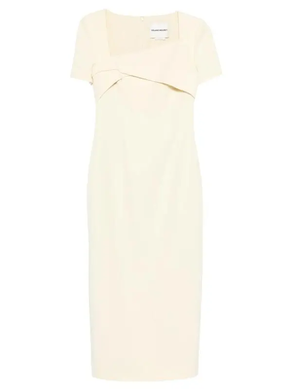 Roland Mouret Square-neck Twisted Dress - Yellow
