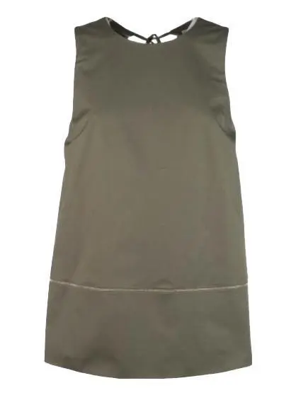 Peserico Sleeveless Tie-fastening Blouse - Green