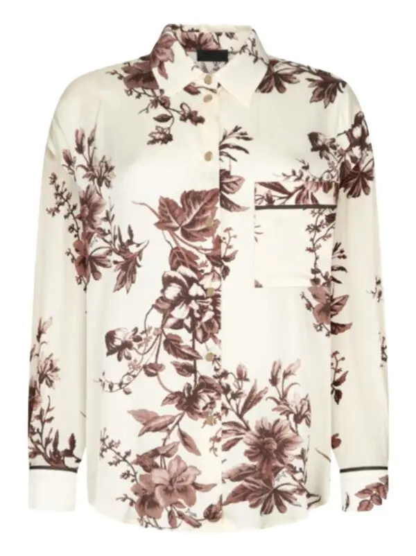 Liu Jo Floral Print Shirt - White