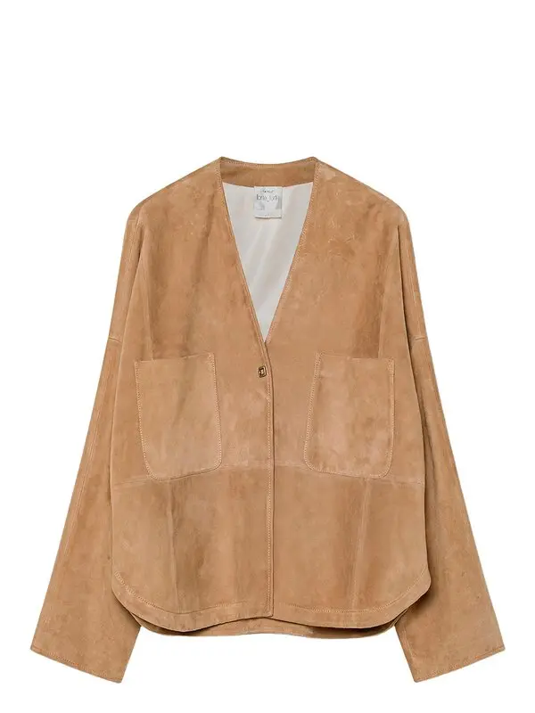 FORTE_FORTE Heavy Suede Kimono - Noce