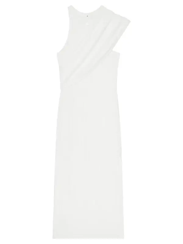 COURREGES 90's Rib Twist Midi Dress - Inheriting White