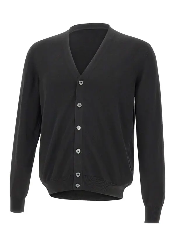 GRAN SASSO Buttoned V-neck Cardigan - Black
