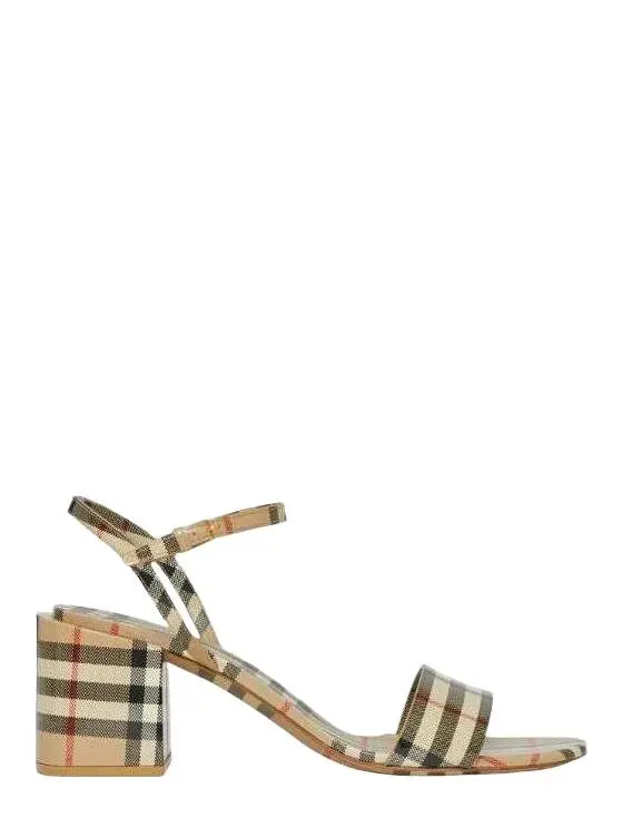 Burberry Vintage Check Open-toe High-heeled Sandals - Nude