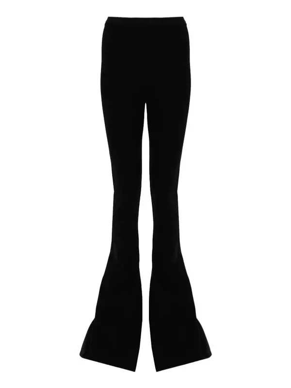 Rick Owens Flared Jersey Pants - Black
