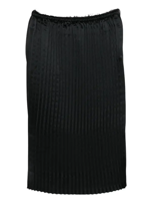 Comme Des Garçons Pleated Midi Skirt - Black