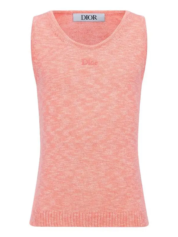 Dior Knitted Vest - Coral-red