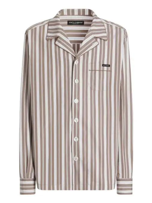 Dolce & Gabbana Dolce Gabbana Striped Poplin Shirt - Multi-color
