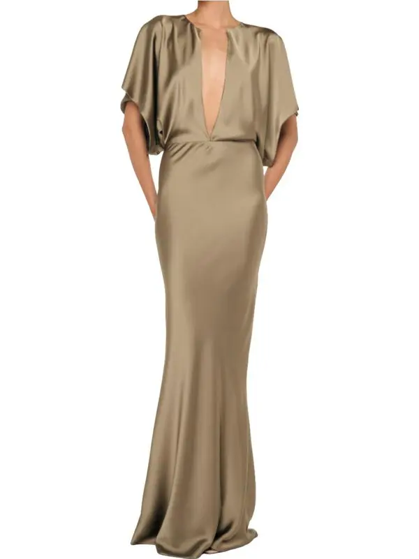 Norma Kamali Obie" Gown - Elm