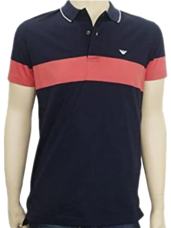 Emporio Armani Logo Details Polo Shirt - Black
