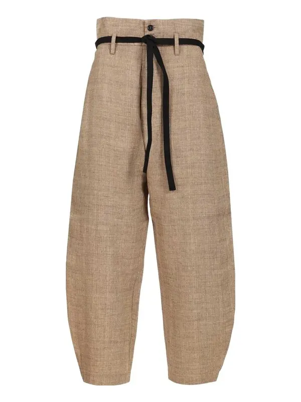 Barena Venezia Candiano Belted Tapered Pants - Nude