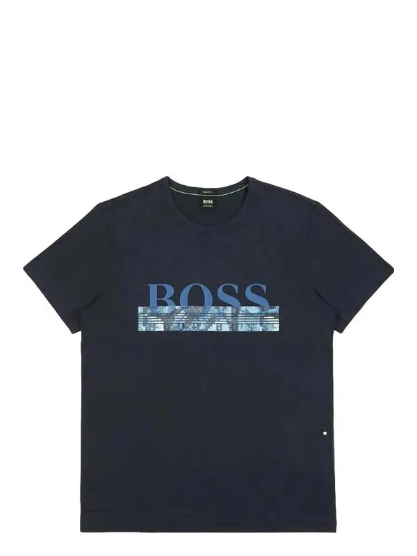 Hugo Boss Round-necked Logo T-shirt - Black