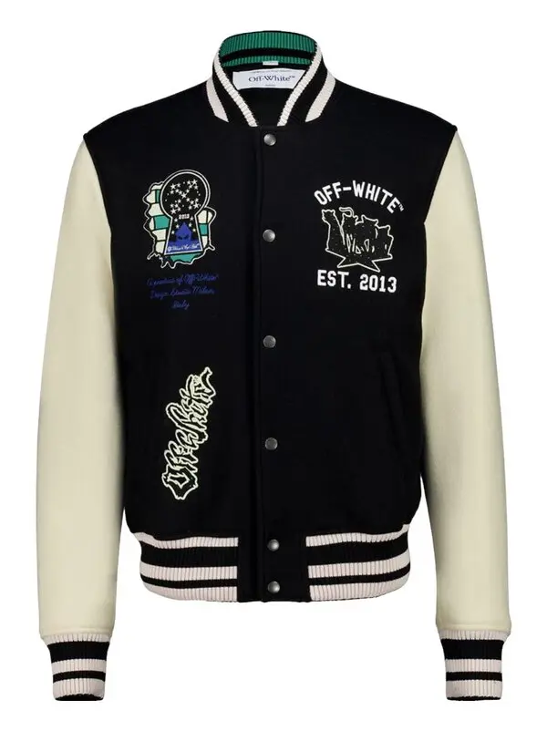 Off-White Panther Varsity Jacket - Black