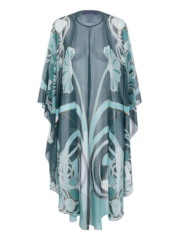 La DoubleJ Maria Printed Cape - Blue