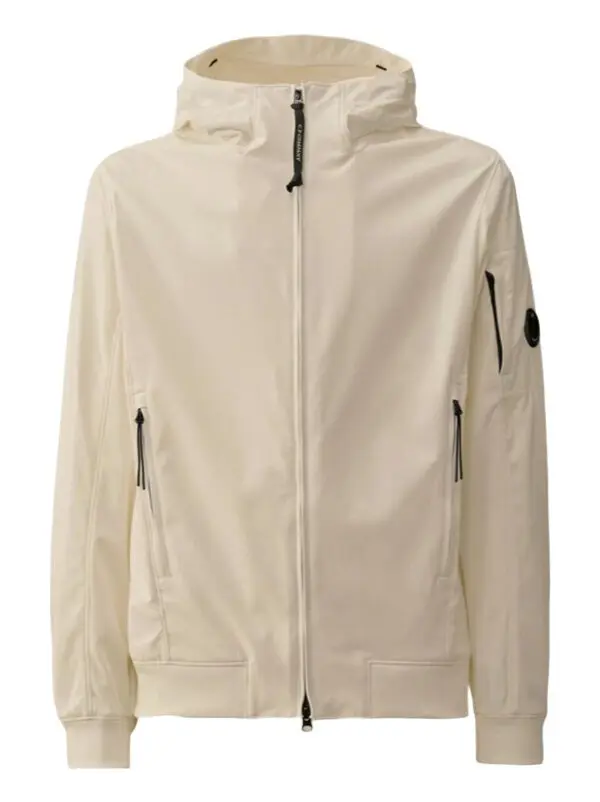 C.P. COMPANY Hooded Lens Jacket - Gauze White