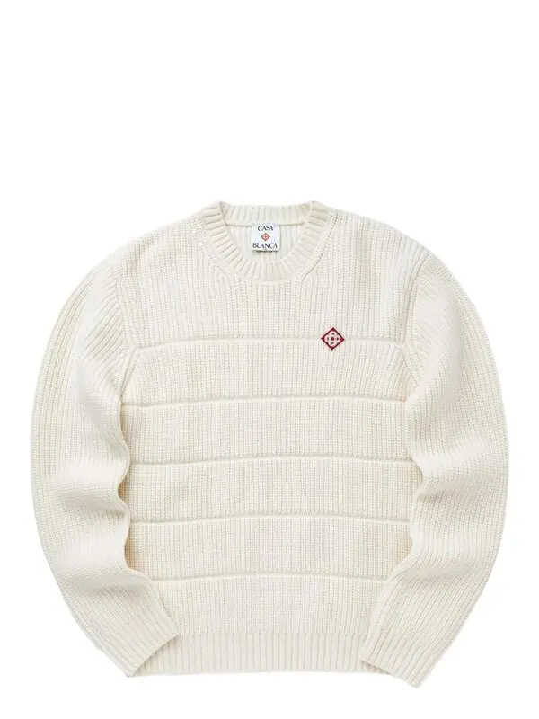 Casablanca Long-sleeved Sweater - White