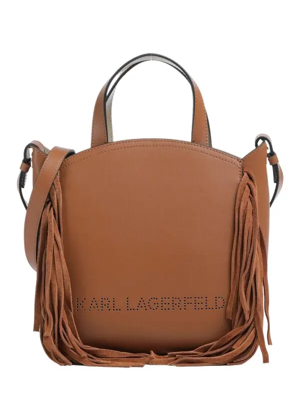 Karl Lagerfeld Zipper Tassel Handbag - Ochre