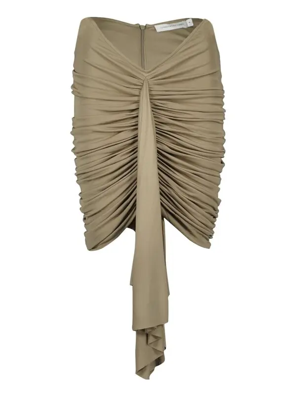 Christopher Esber Ruched Mini Skirt - Brown