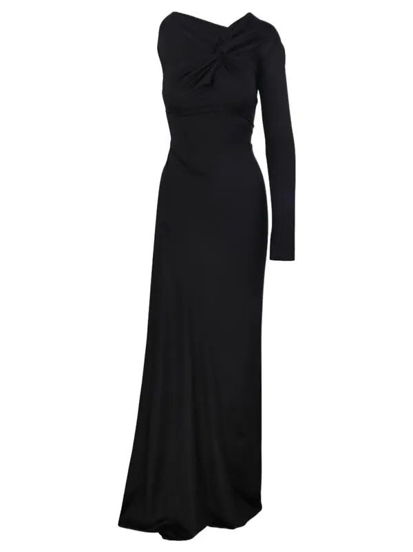 Victoria Beckham One-shoulder Gown Dress - Black
