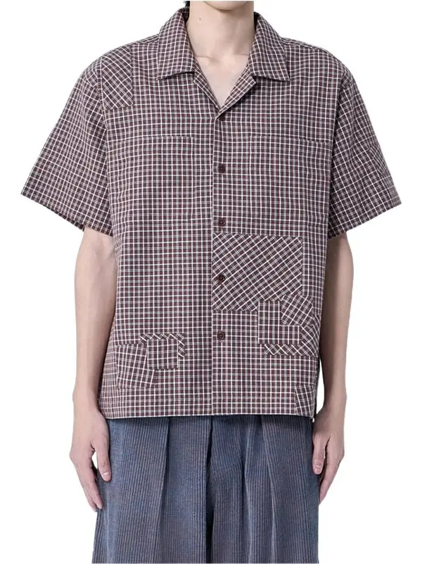 STORY MFG. Check-pattern Shirt - Gray