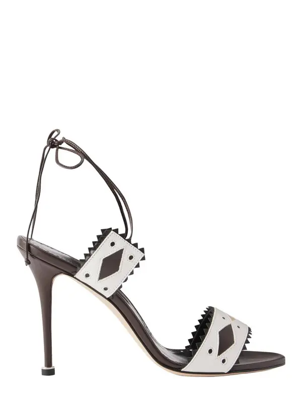 Manolo Blahnik Renti 105 Leather Sandals - Black
