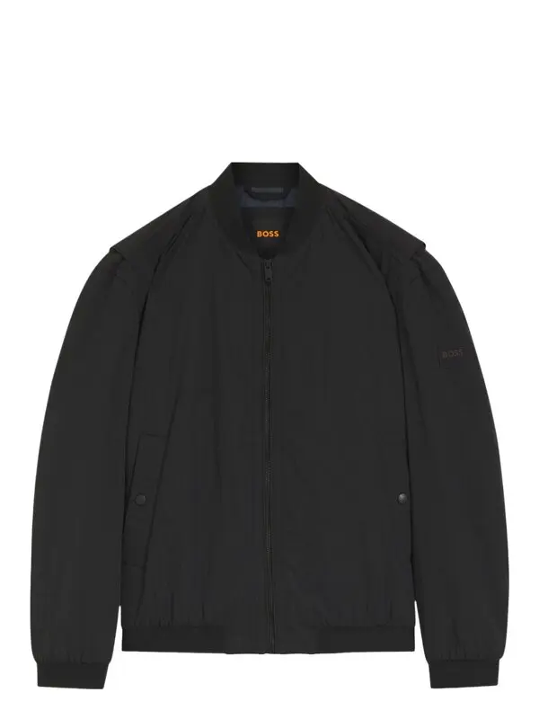 Hugo Boss Long-sleeved Waterproof Bomber Jacket - Black