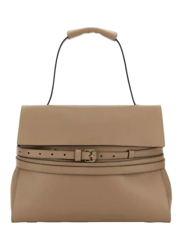 Moschino Embossed Shoulder Bag - Brown