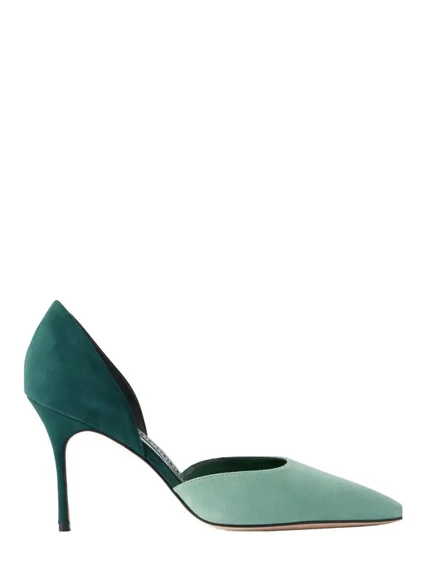 Manolo Blahnik Two-tone Suede Pumps - Blue