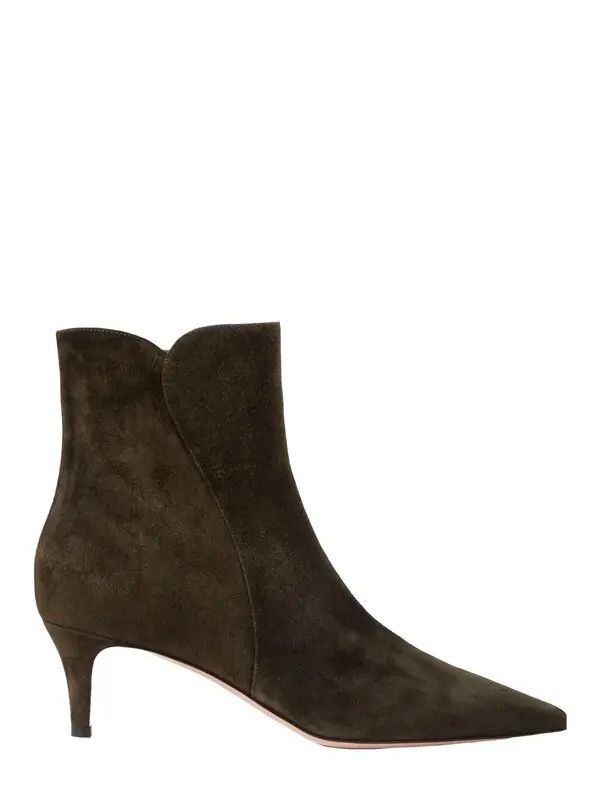 GIANVITO ROSSI Levy 55 Suede Ankle Boots - Black