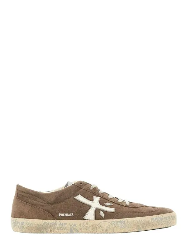 Premiata Lace-up Round Toe Sneakers - Nude