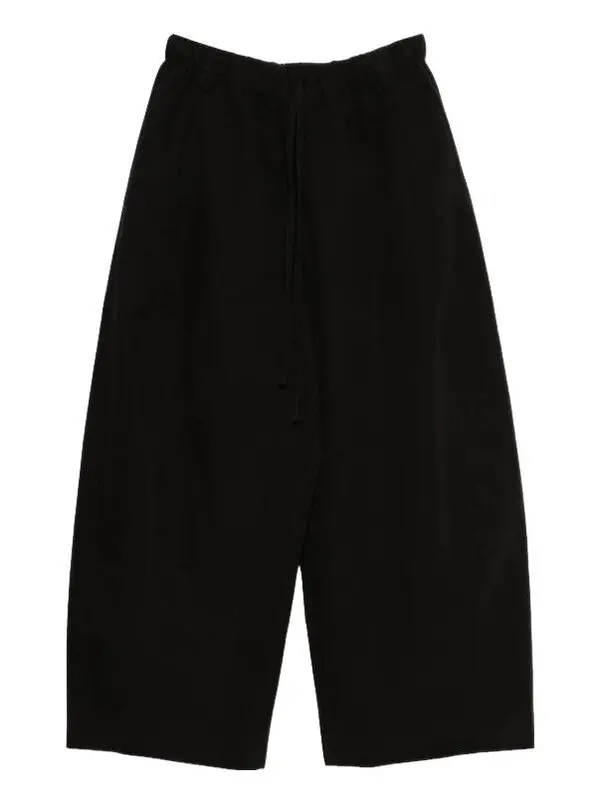 ENTIRE STUDIOS Drawstring Cropped Culottes Trousers - Black