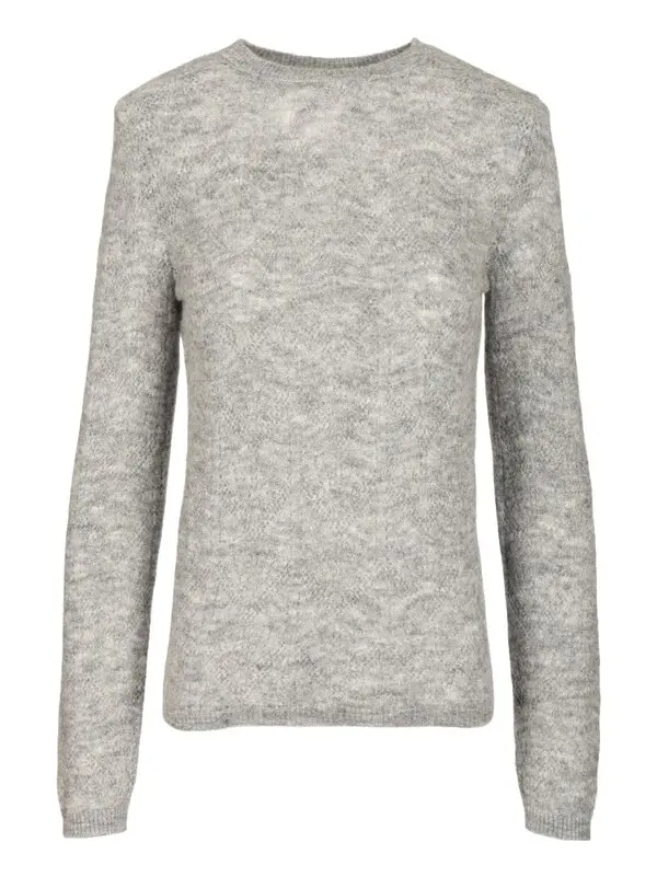 P.a.r.o.s.h Geometric Patterned Long Sleeve Sweater - Grey