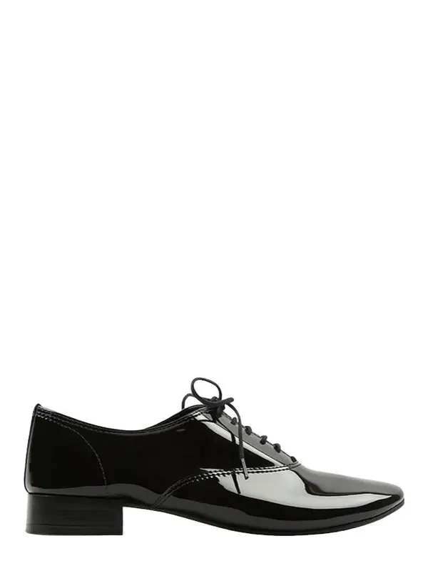 Repetto Patent Leather Lace-up Oxfords - Black
