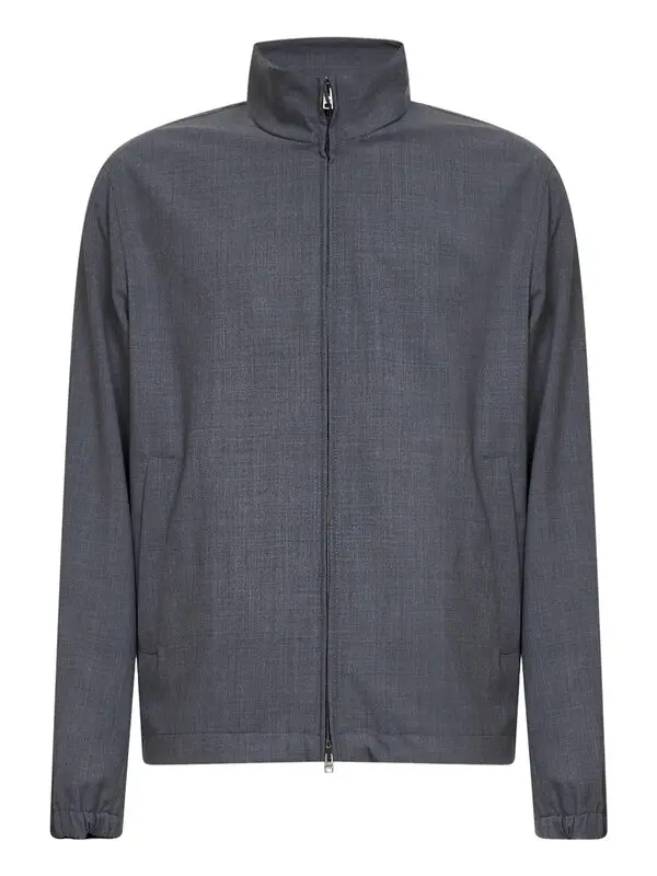 Herno High Neck Zip-up Jacket - Gray