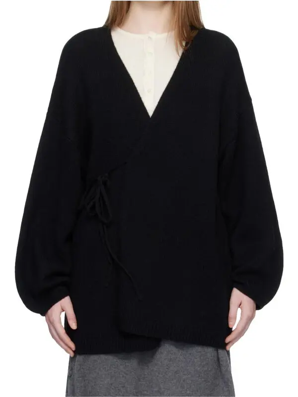 LISA YANG The Laurina V-neck Cardigan - Black