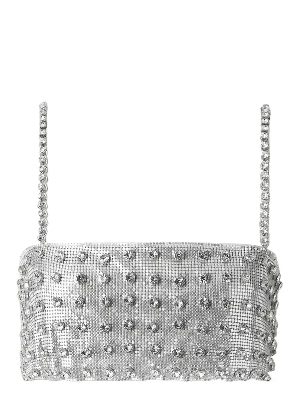 Retrofete Kauren Crystal-embellished Strappy Crop Top - Silver