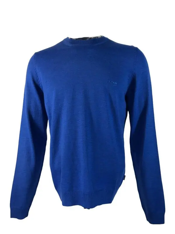 Hugo Boss Round Neck Long Sleeve Sweater - Blue
