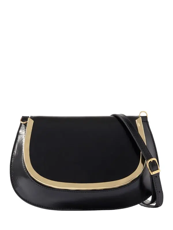 Simkhai Logan Leather Shoulder Bag - Black