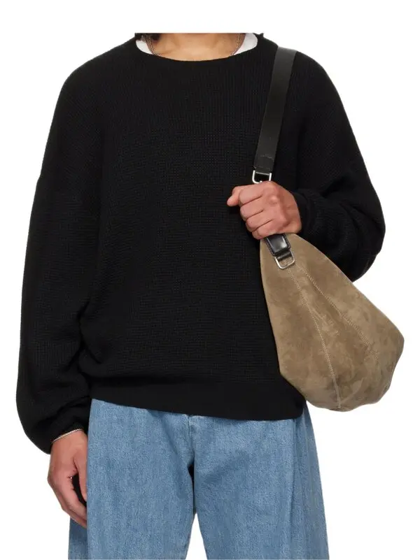 Fear Of God Waffle-knit Pullover - Black