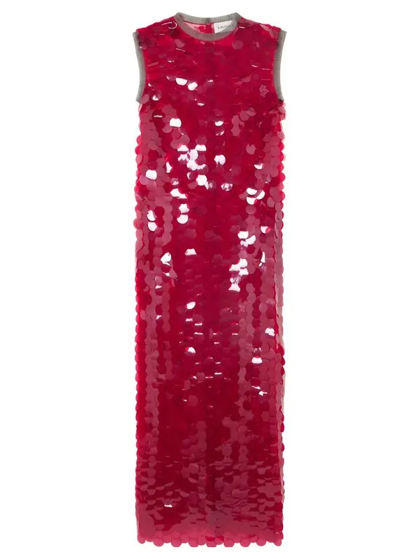 16Arlington Tovia Sequined Stretch-tulle Midi Dress - Red
